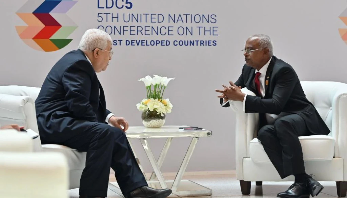 Maldives pres meets Palestinian counterpart Mahmoud Abbas | Atoll Times